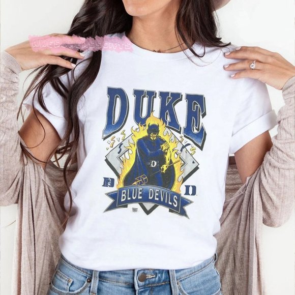 Gildan | Shirts | Vintage Style Ncaa Duke Blue Devils Logo Shirt Duke ...